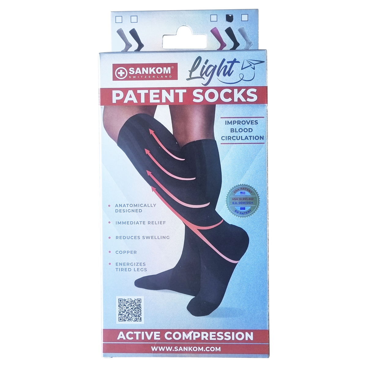 Sankom Patent Light Socks- Black & Grey – TV Mall