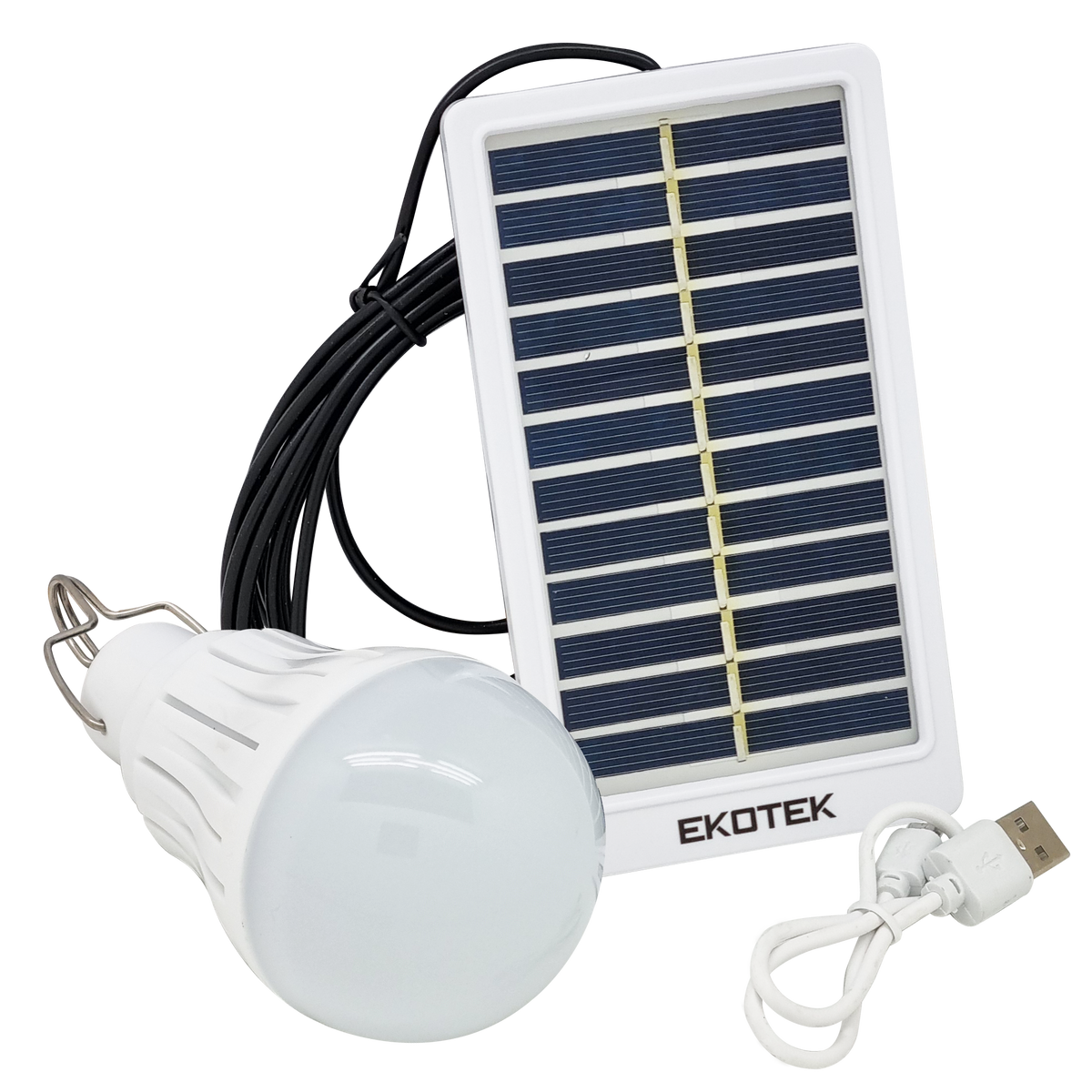 EKOTEK ONE PLUS Rechargeable DC Light Bulb With Solar Panel – TV Mall
